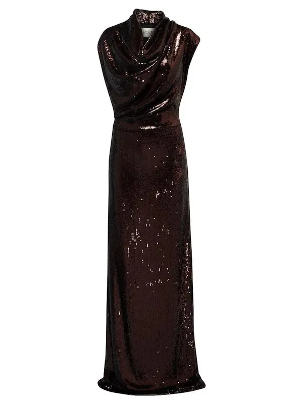 Tove Azalea Sequined Gown - Brown