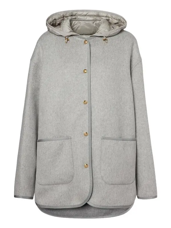 Moncler Wool And Cashmere Down Jacket - Grey