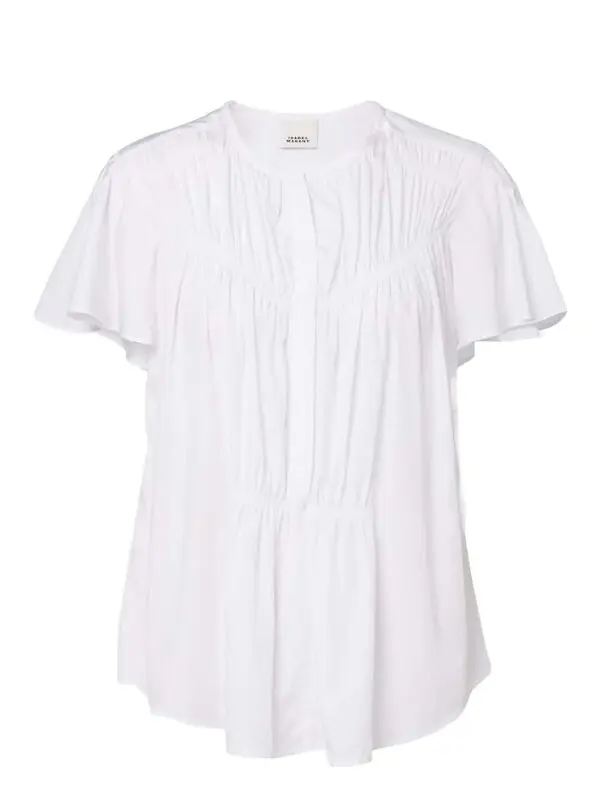 Isabel Marant Synda Gathered Top - White