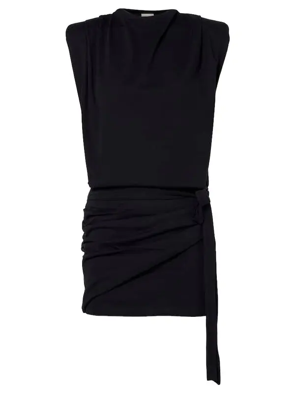 Isabel Marant Étoile Marielle Draped Minidress - Black