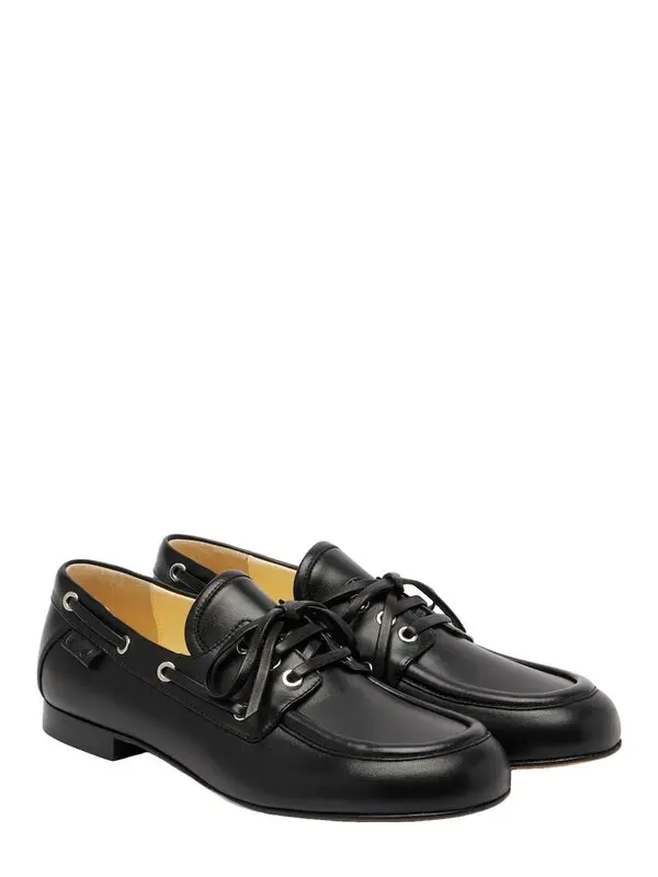 Proenza Schouler Leather Boat Shoes - Black