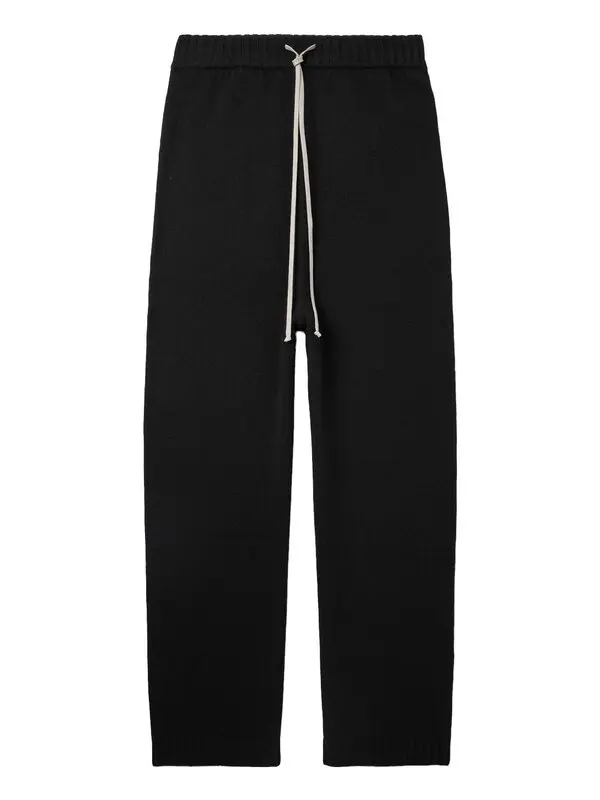 Rick Owens Las Palmas Straight-leg Cashmere Sweatpants - Black