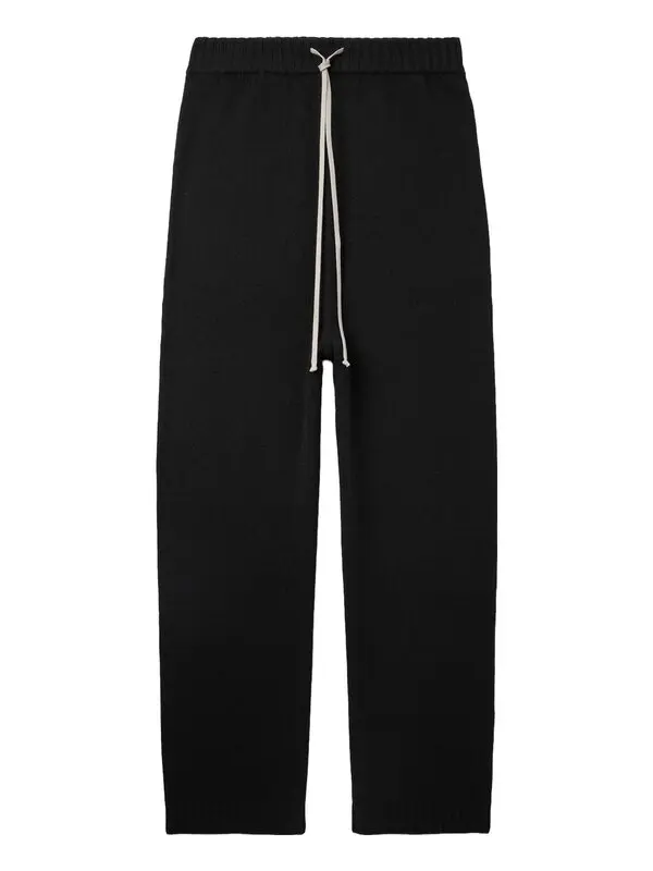 Rick Owens Las Palmas Straight-leg Cashmere Sweatpants - Black