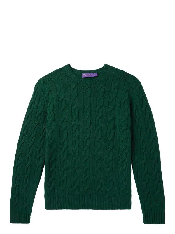 Ralph Lauren Cable-knit Cashmere Sweater - Green