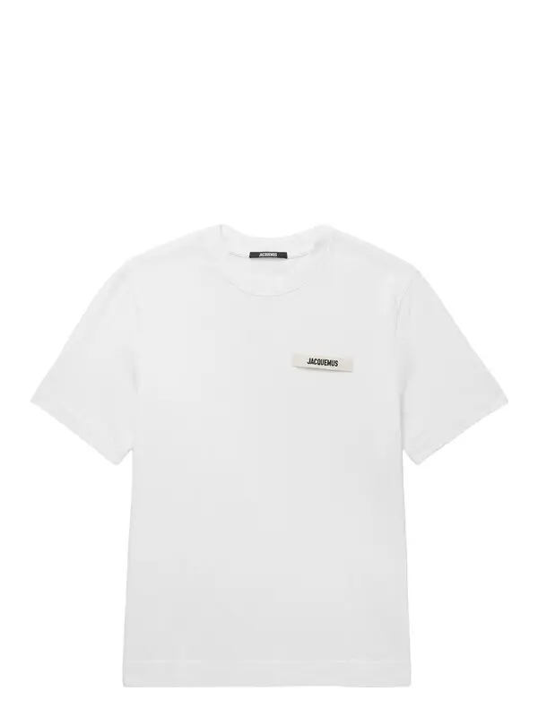 Jacquemus Logo-appliquéd Cotton-jersey T-shirt - White