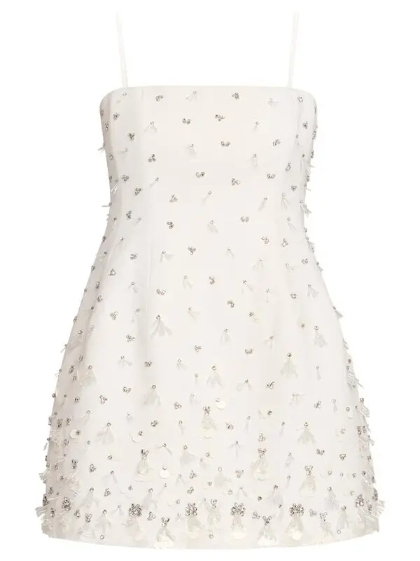 Simkhai Yasmin Embellished Mini Dress - Ivory