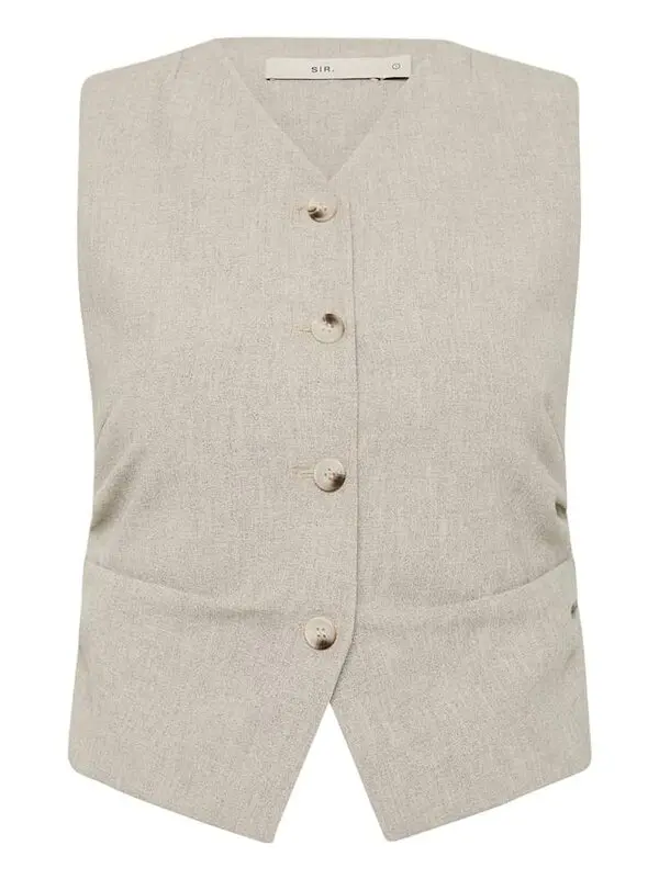 Sir The Label Leone Suiting Vest - Natural