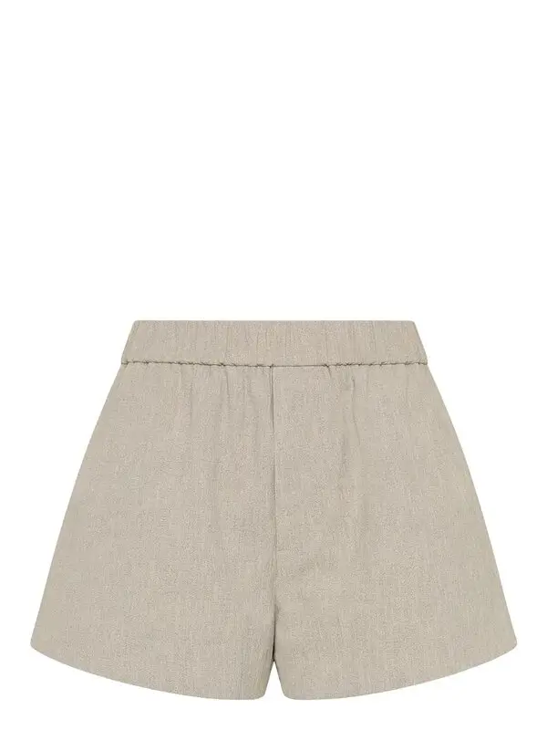 SIR. Leone Gathered Shorts - Natural