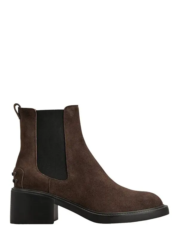 TOD'S Suede Ankle Boots - Dark Brown