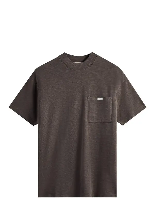 Kith Mock Neck Pocket Tee - Brown