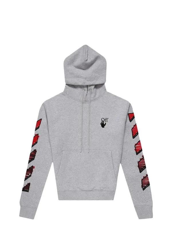 Off-White Marker Slim Hoodie - Grey