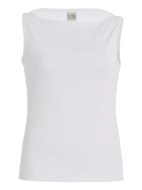 FLORE FLORE Timmi Cotton Tank Top - White