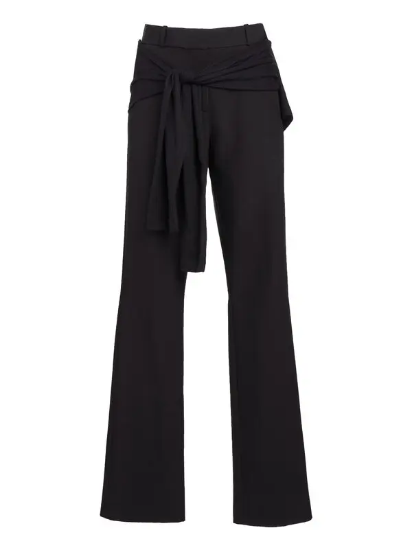Coperni Jersey Wrap Pants - Black