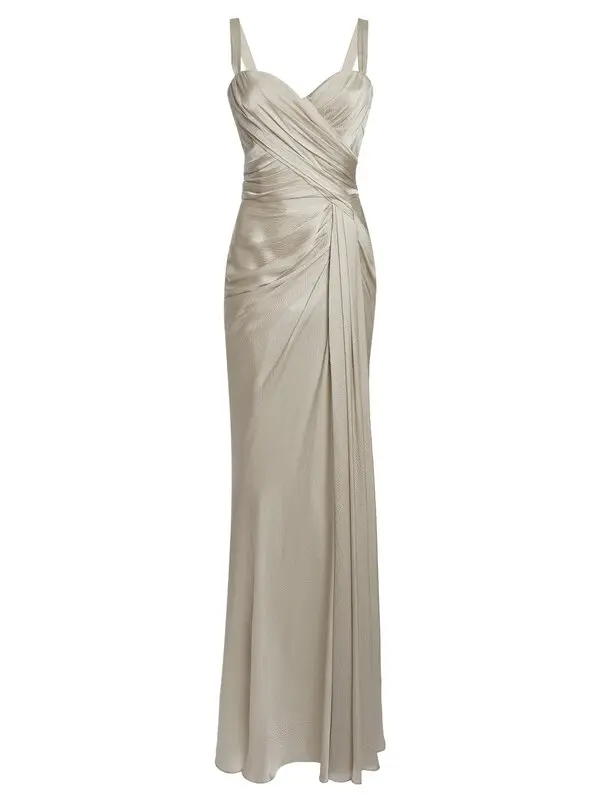 Zuhair Murad Draped Satin Gown - Ivory