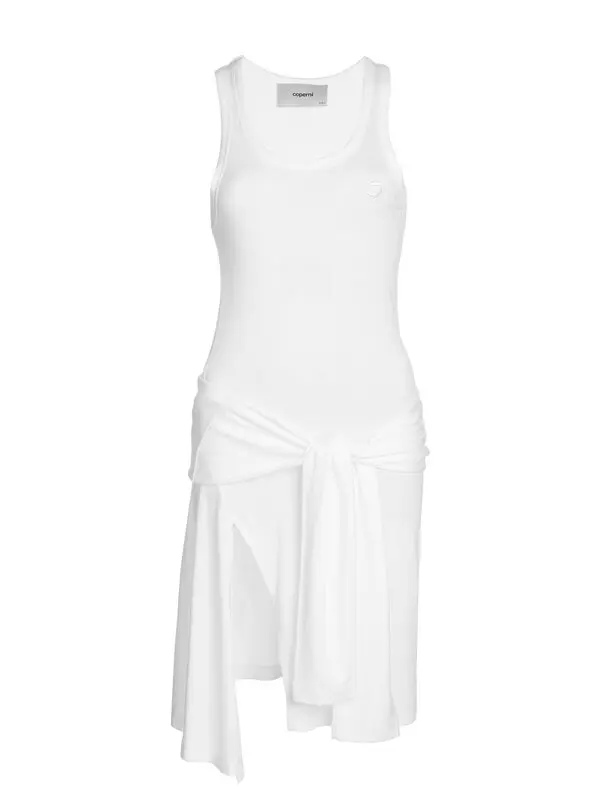 Coperni Knotted Jersey Dress - White