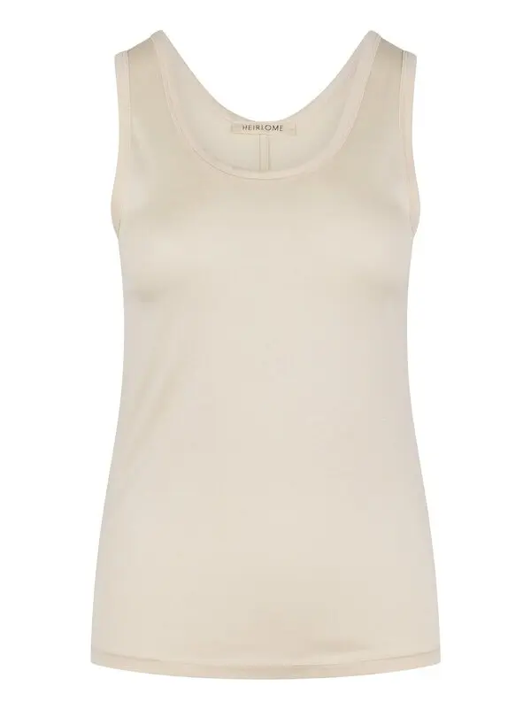 HEIRLOME James Silk Tank Top - Ivory