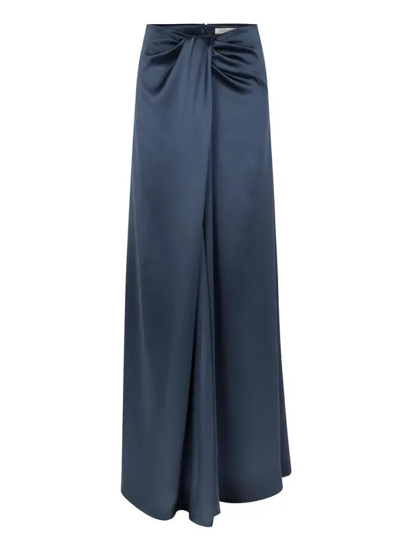 HEIRLOME Leticia Silk Skirt - Blue