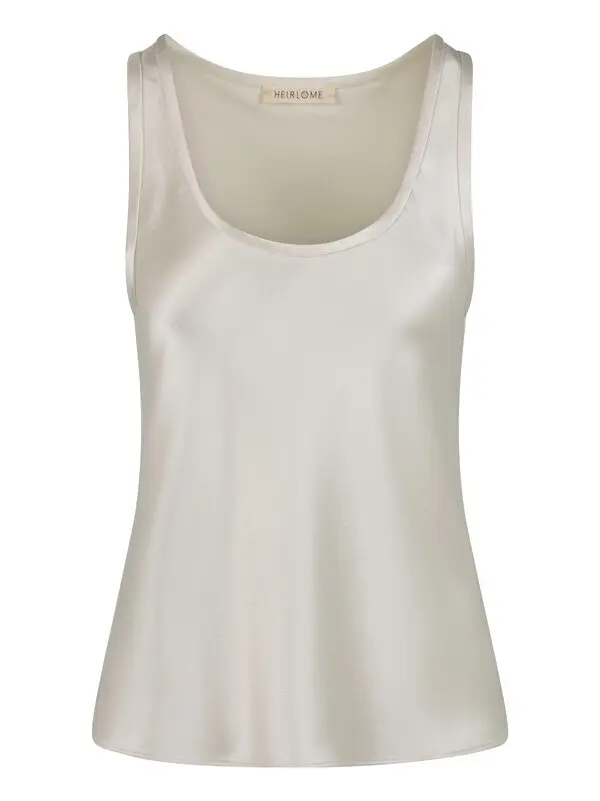 HEIRLOME Adau Silk Tank Top - Ivory