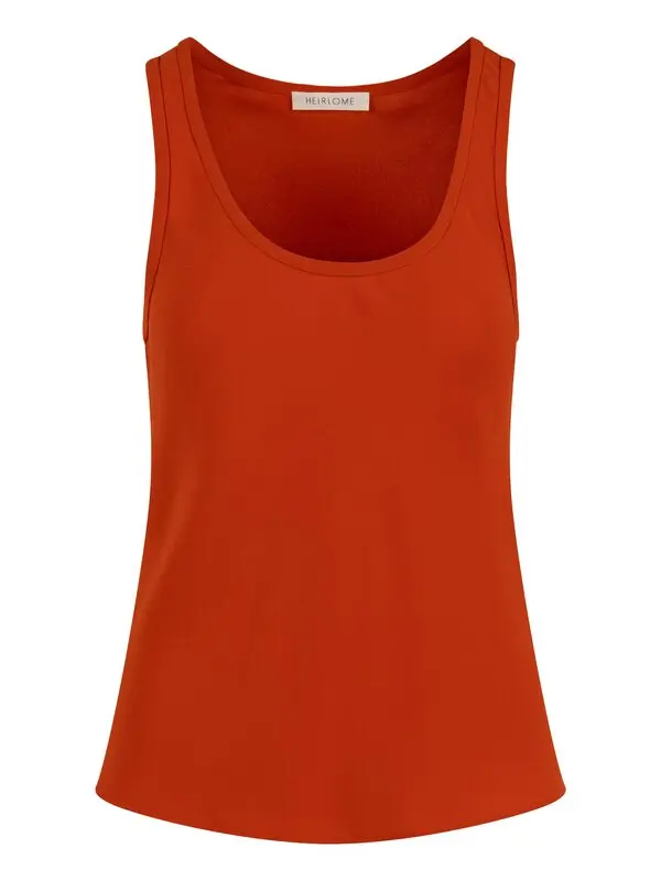 HEIRLOME Adau Silk Tank Top - Orange