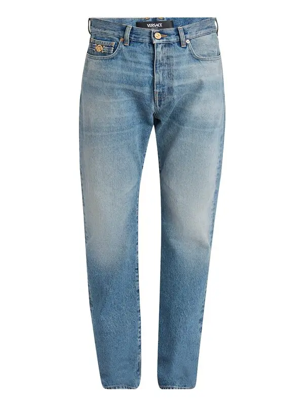 Versace Medusa Straight-leg Jeans - Medium Blue