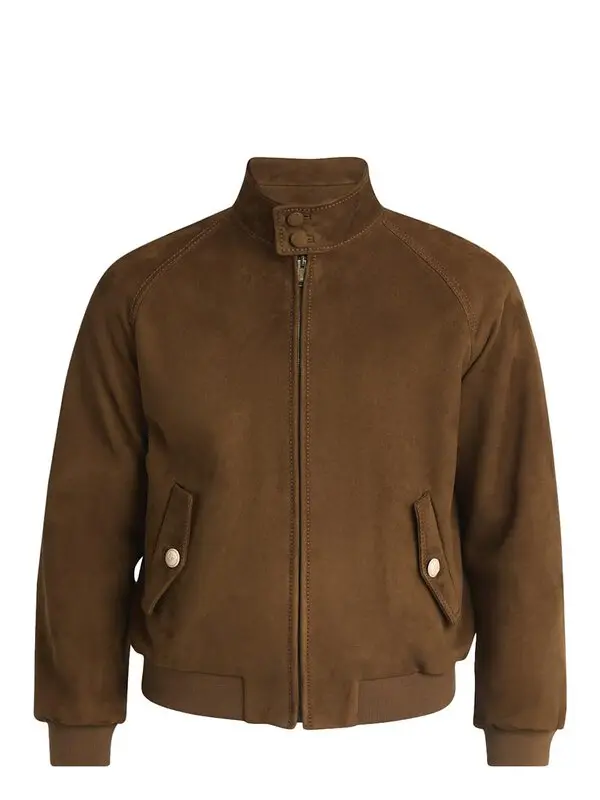 Valentino Garavani Suede Full-zip Blouson - Tobacco