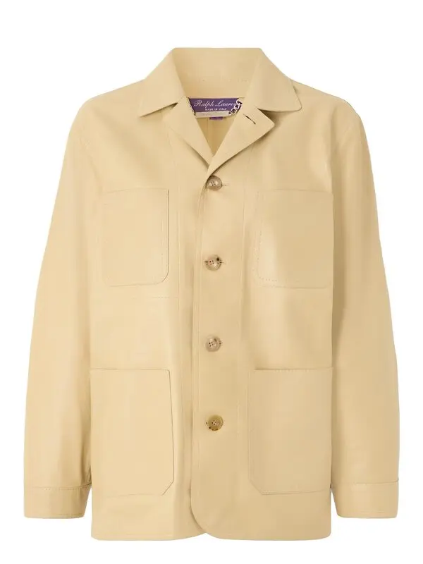 Ralph Lauren Adrianna Leather Jacket - Neutrals