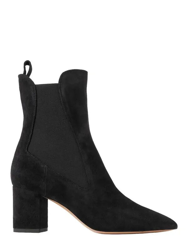 Paris Texas Anja Suede Ankle Boots - Black
