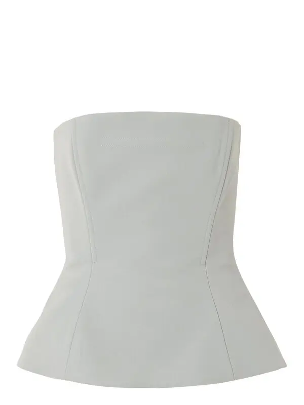 Jean Paul Gaultier Strapless Twill Bustier Top - Gray