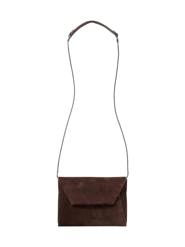 Brunello Cucinelli Mini Suede Shoulder Bag - Burgundy