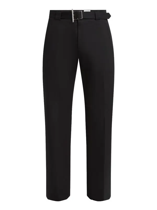 Alexander McQueen T-bar Belted Trousers - Black
