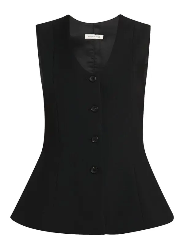 BY MALENE BIRGER Merlin Tailored Flare-hem Waistcoat - Black