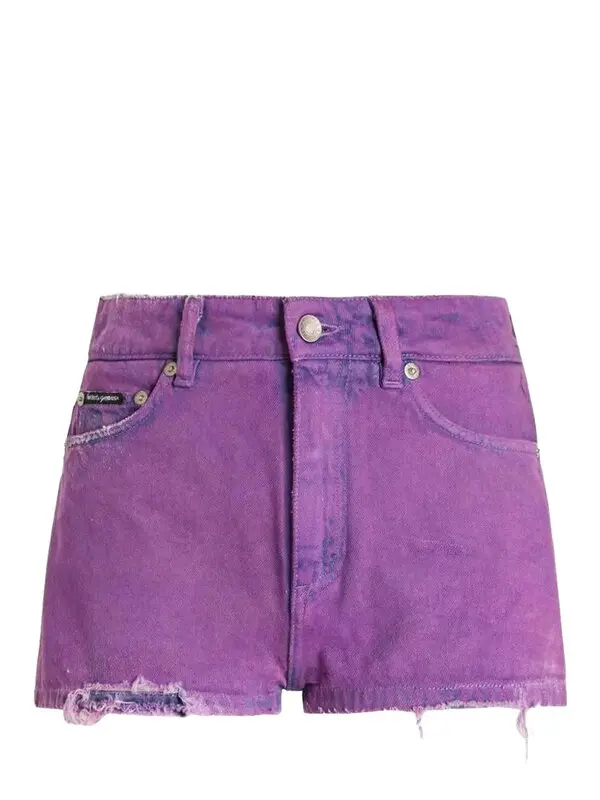 Dolce & Gabbana Dna Cotton Shorts - Purple