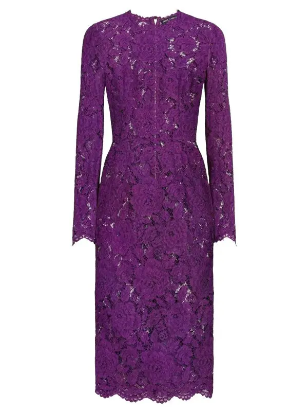 Dolce & Gabbana Dna Cordonetto Lace Dress - Purple