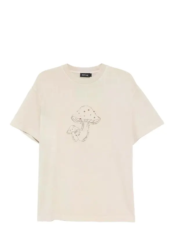 TOUT A COUP Crystal-print T-shirt - Neutrals