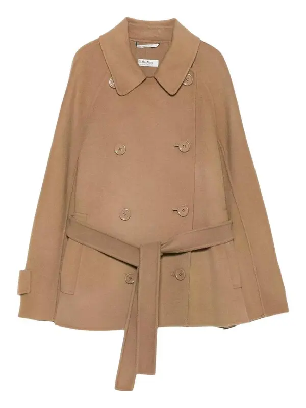Max Mara Belted Double-breasted Coat - Neutrals