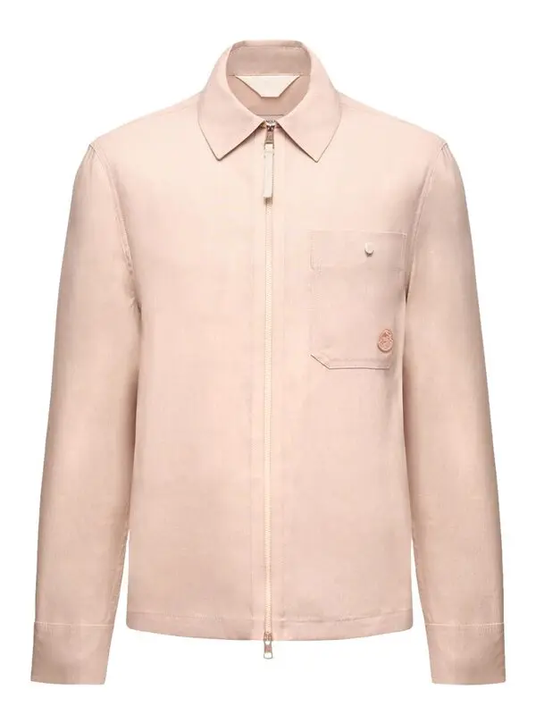 MONCLER X GILGA FARM DESIGNED BY DONALD GLOVER X Gilga Farm Donald Glover Linen Blend Shirt - Pink