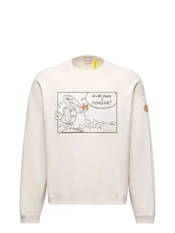 MONCLER X GILGA FARM DESIGNED BY DONALD GLOVER X Gilga Farm Cotton Sweatshirt - White