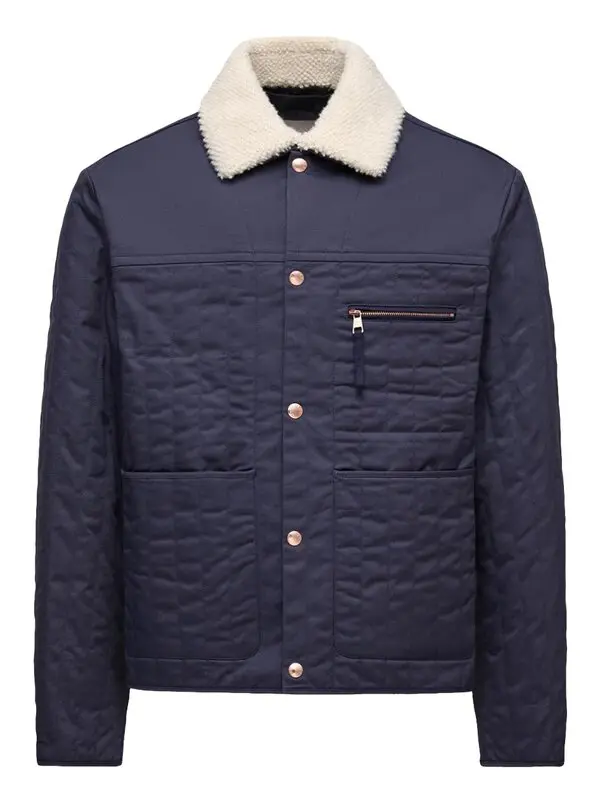 MONCLER X GILGA FARM DESIGNED BY DONALD GLOVER X Gilga Farm Kishus Padded Shirt Jacket - Blue