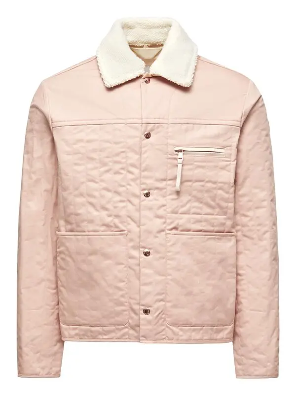 MONCLER X GILGA FARM DESIGNED BY DONALD GLOVER X Gilga Farm Kishus Padded Shirt Jacket - Pink
