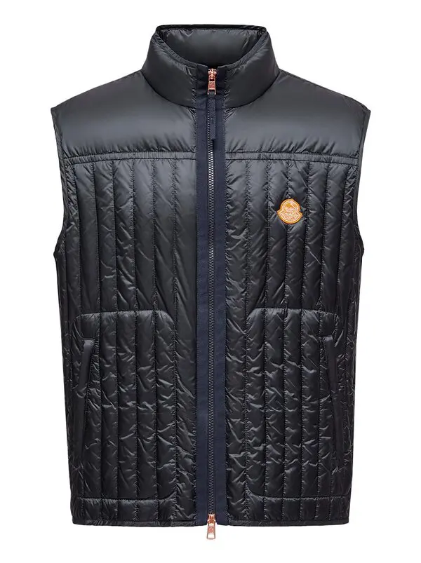 MONCLER X GILGA FARM DESIGNED BY DONALD GLOVER X Gilga Farm Tangerine Down Vest - Blue