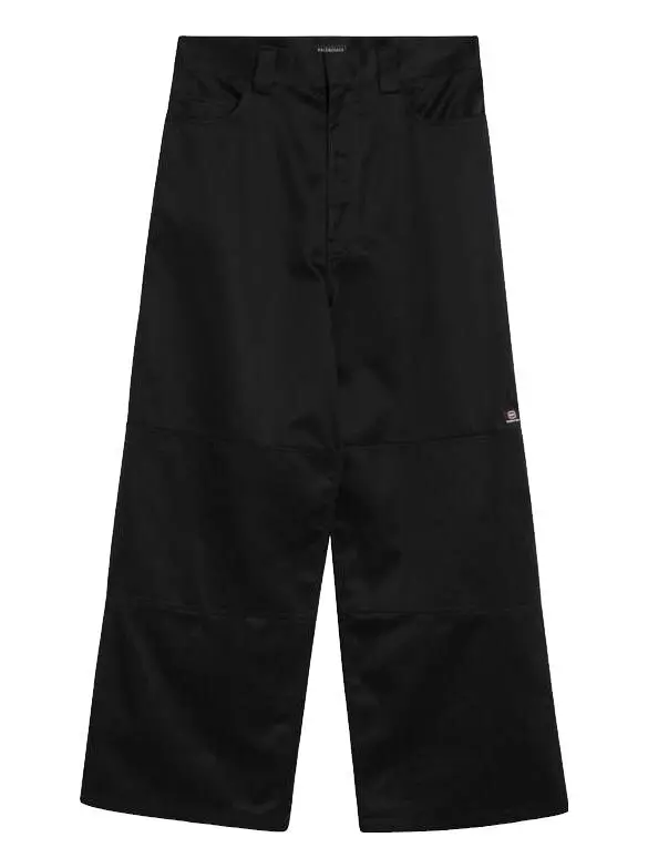 Balenciaga Utility Workwear Wide-leg Pants - Black