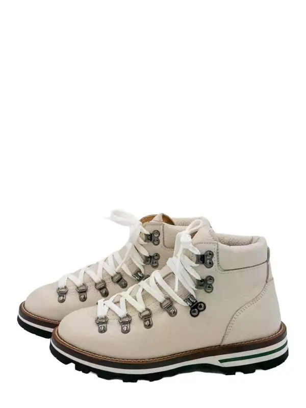 MONPIZ Segale Leather Lace-up Boots - Neutrals