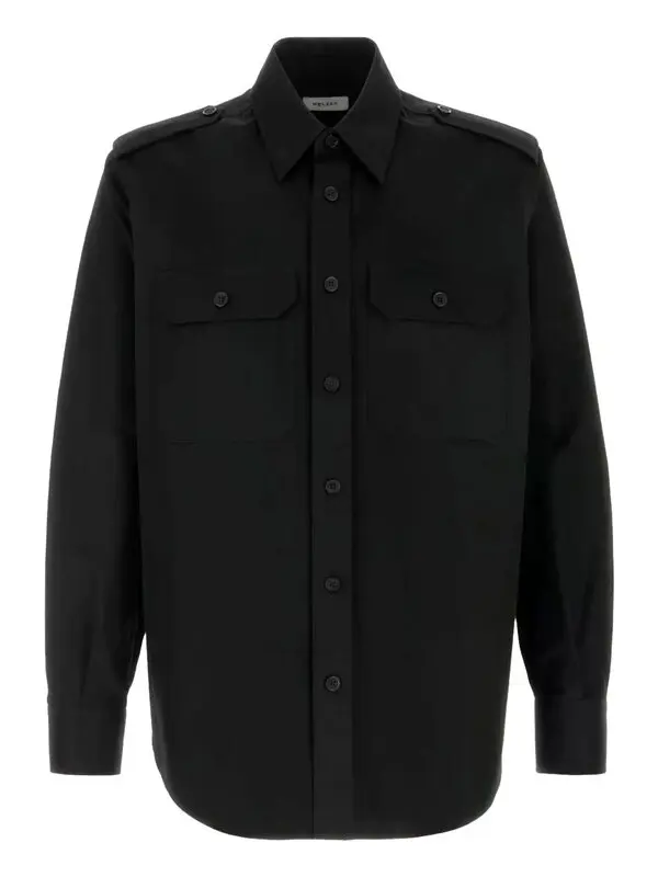 Alexander McQueen Double-pocket Cotton Shirt - Black