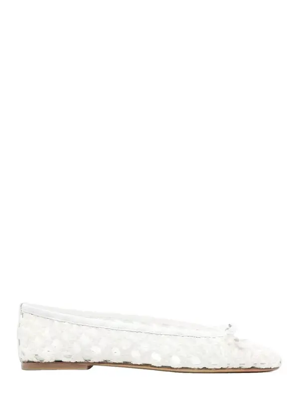 Casadei Versilia Textured Ballerinas - White