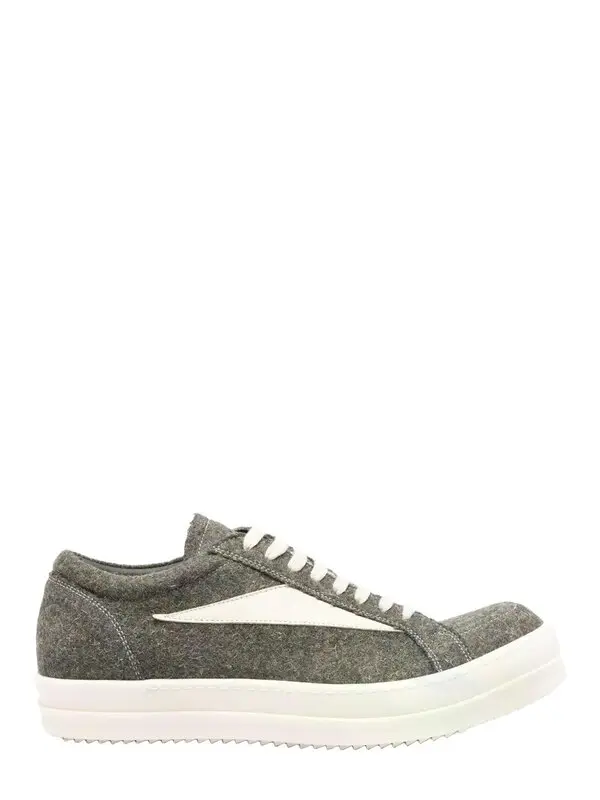 Rick Owens Panelled Low Top Sneakers - Grey