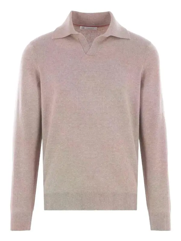 Brunello Cucinelli Polo-neck Cashmere Sweater - Neutrals