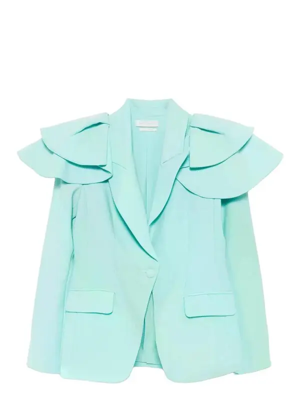 SAIID KOBEISY Tailored Ruffled Blazer - Blue