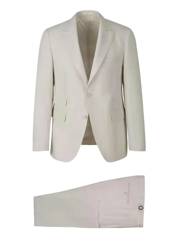 Scabal Single-breasted Suit - White
