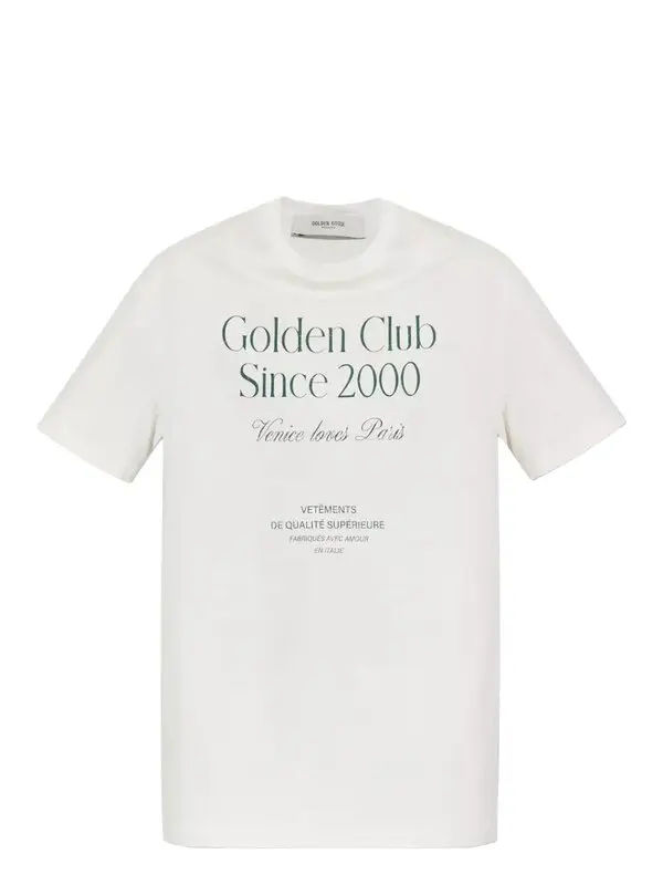 GOLDEN GOOSE Logo-print Cotton T-shirt - White
