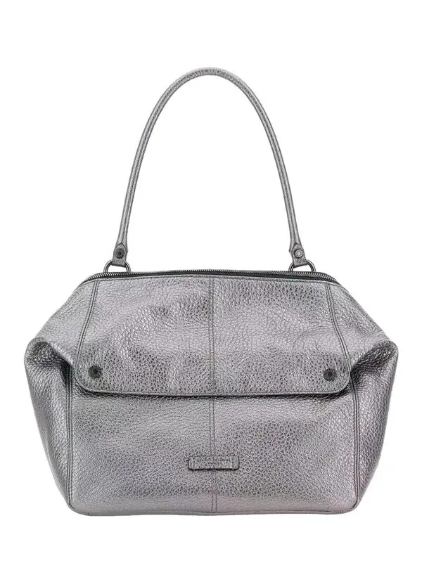 GIANNI CHIARINI Metallic Leather Shoulder Bag - Silver
